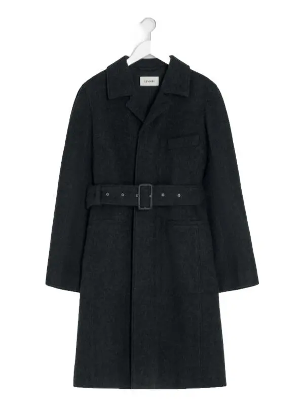 LEMAIRE Belted Tailored Coat - Black