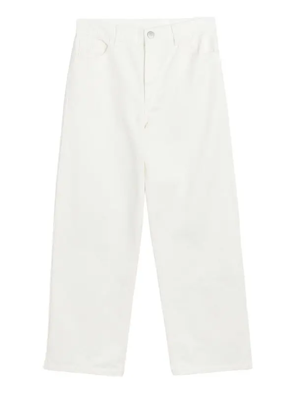 BY MALENE BIRGER Cotton Straight Leg Jeans - Snow-white
