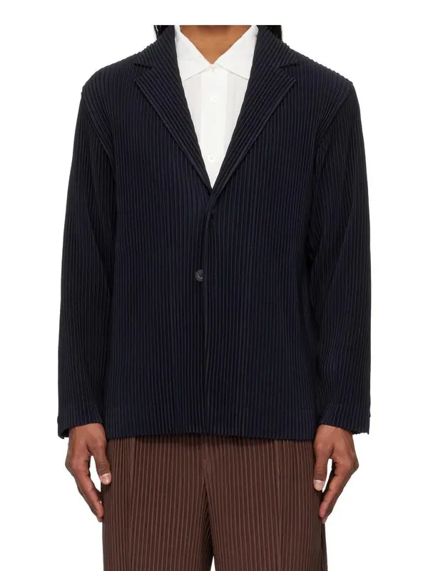 Issey Miyake Homme Plissé Basics Buttoned Blazer - Black