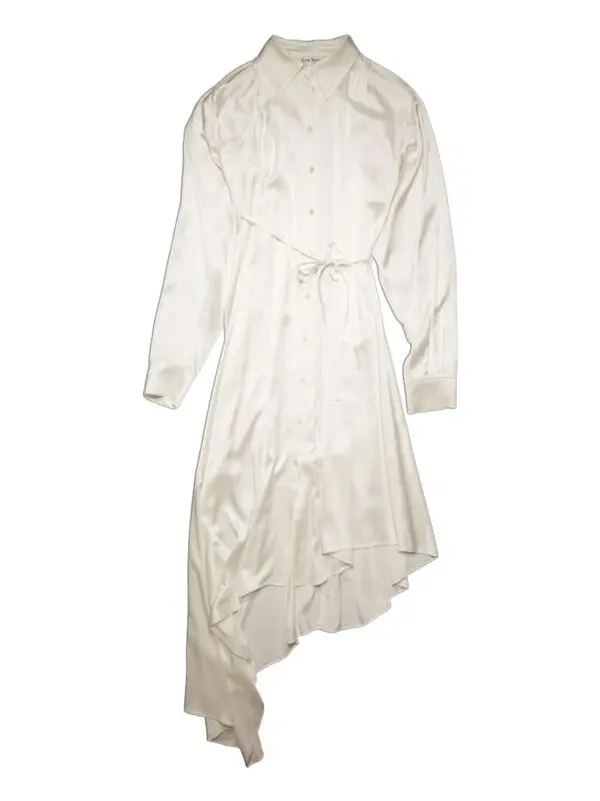 Acne Studios Asymmetrical Cut-out Shirt Dress - White