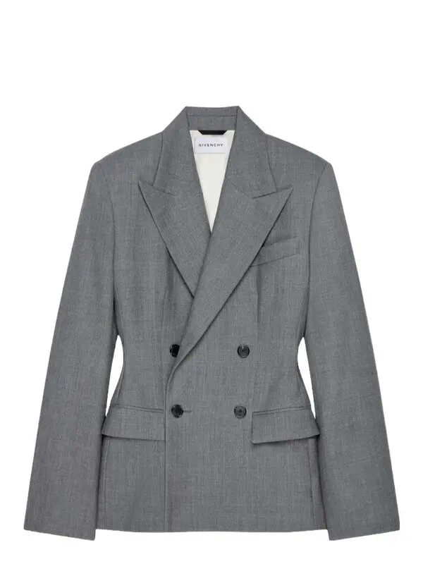 Givenchy Double-breasted Wool Jacket - Medium Gray