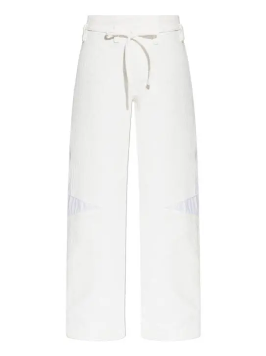 Tory Burch Straight Leg Trousers With Geometric Paneling - White