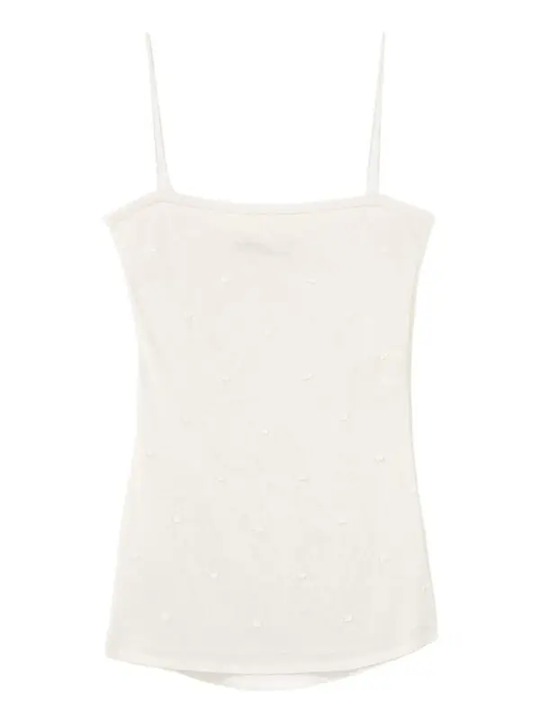 Jacquemus Plumetis Knitted Tank Top - Off White