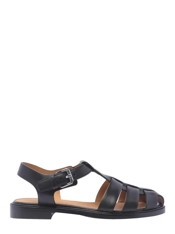 Church's Round-toe Buckle Sandals - Black