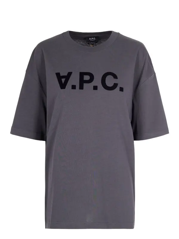 A.p.c. Logo Printed T-shirt - Gray