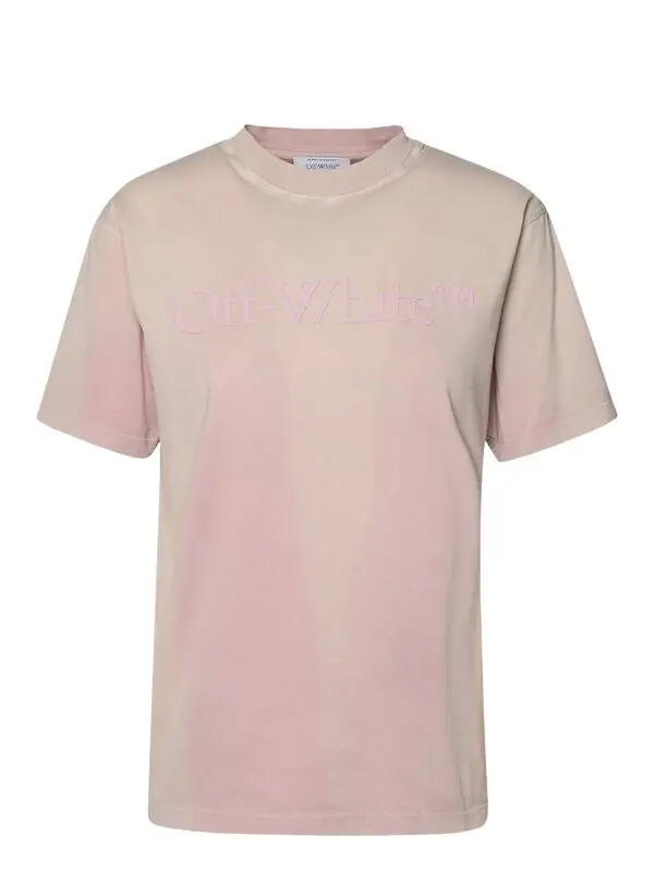 Off-White Crewneck Short Sleeve T-shirt - Nude