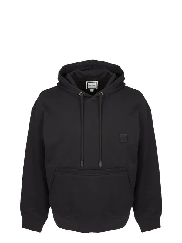 WOOYOUNGMI Hooded Sweatshirt With Floral Graphic - Black
