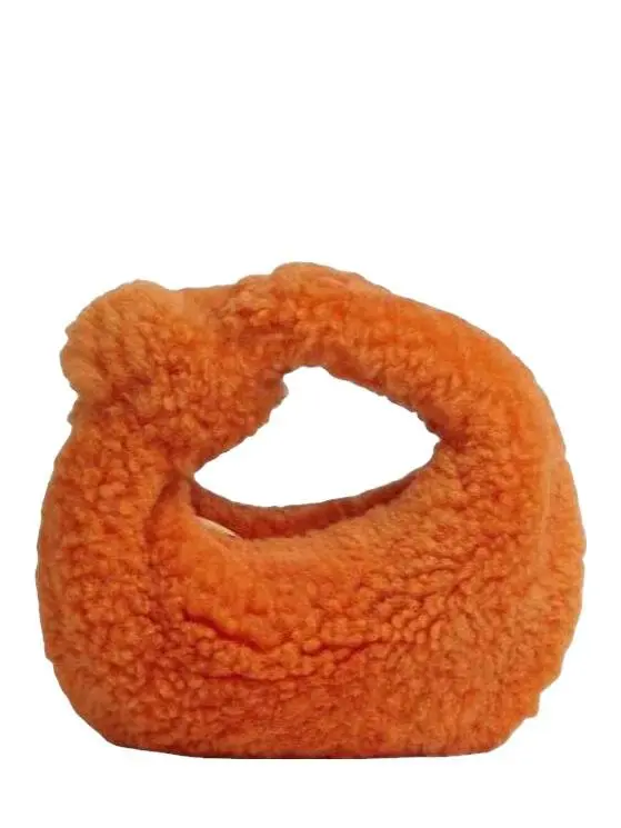 Bottega Veneta Shearling Jodie Mini Bag - Orange