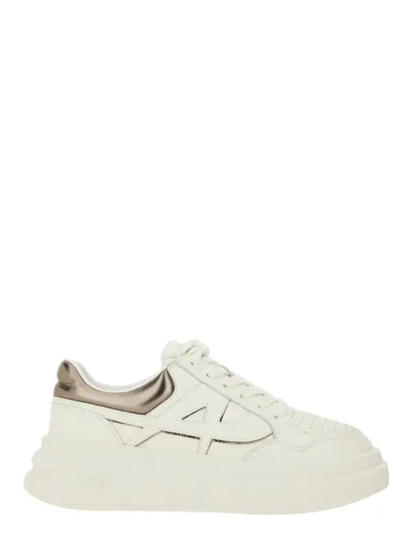 Ash Round-toe Low-top Sneakers - White/glossypewt