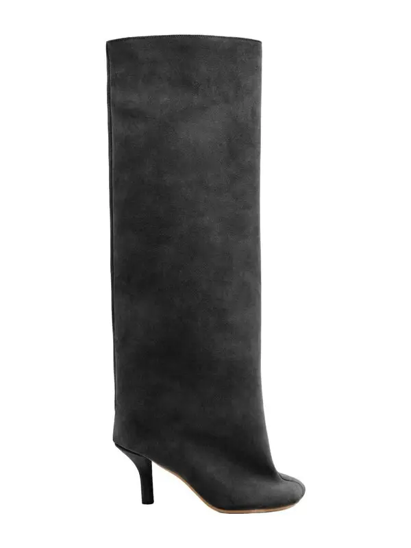 MAISON MARGIELA Square Toe Slouch Boots - Black