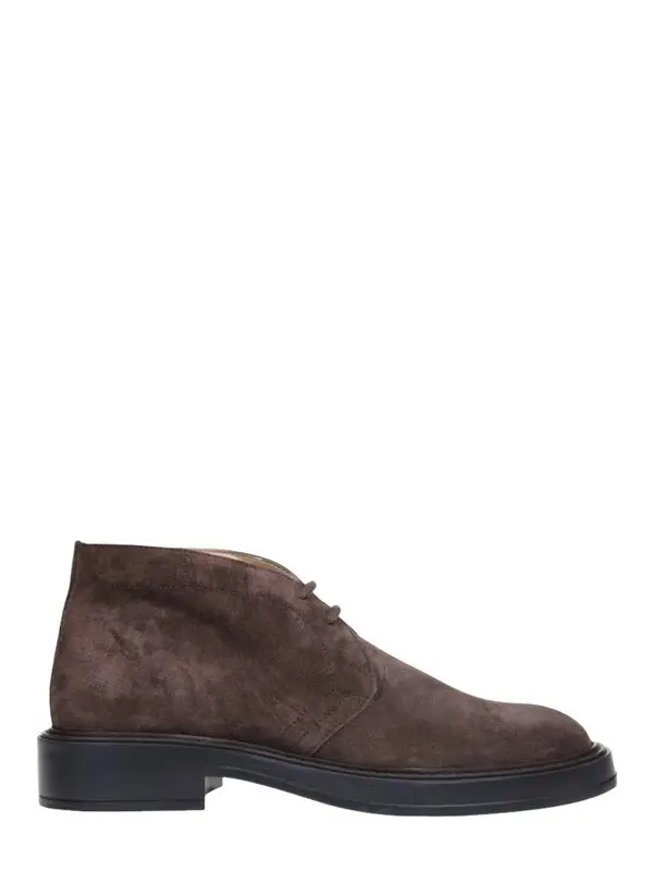 TOD'S Desert Round Toe Lace-up Boots - Brown