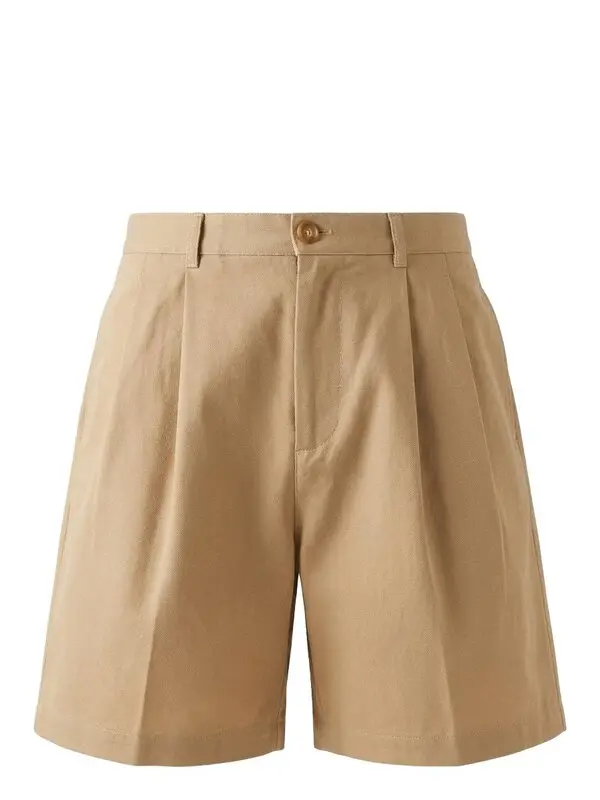 Gucci Pleated Front Shorts - Nude