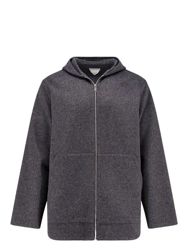 Bottega Veneta Hooded Double Face Zipped Jacket - Black