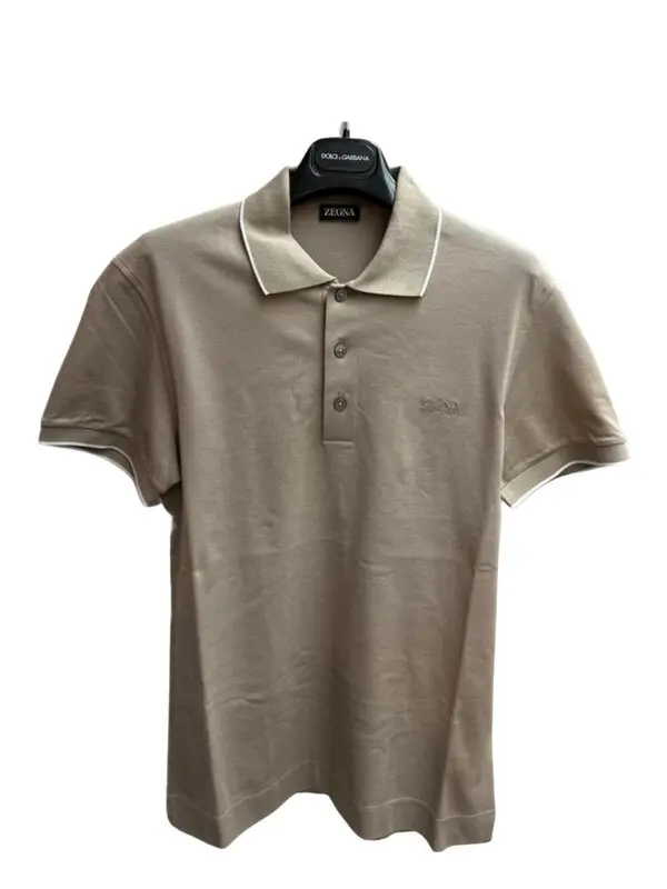 Zegna Logo-embroidered Polo Shirt - Gray
