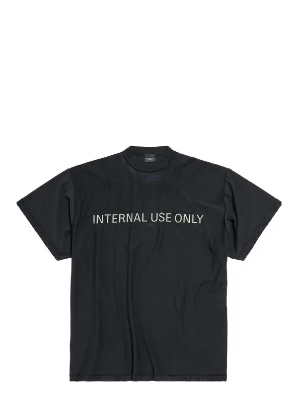 Balenciaga Internal Use Only Crewneck T-shirt - Black