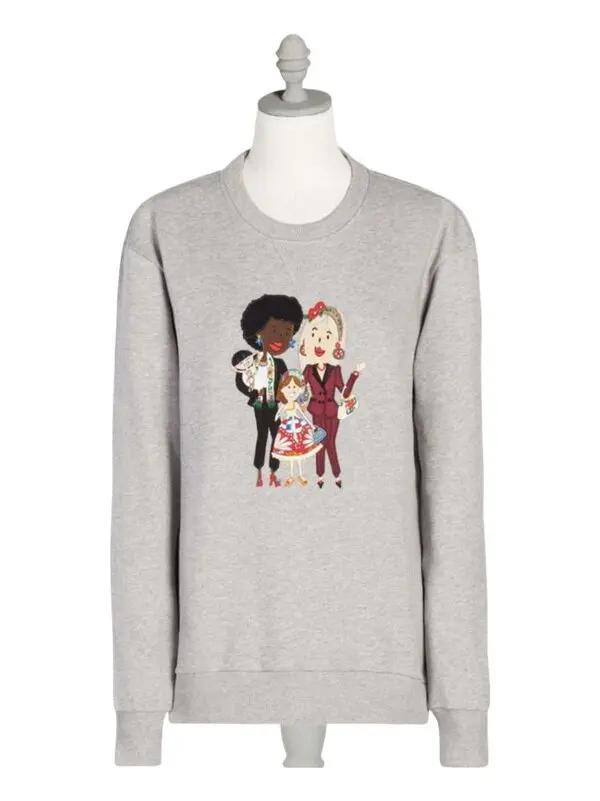 Dolce & Gabbana Embellished Crew Neck Sweater - White