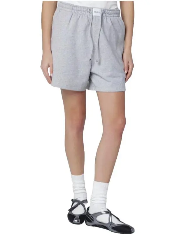 Attico Cotton Drawstring Shorts - Grey