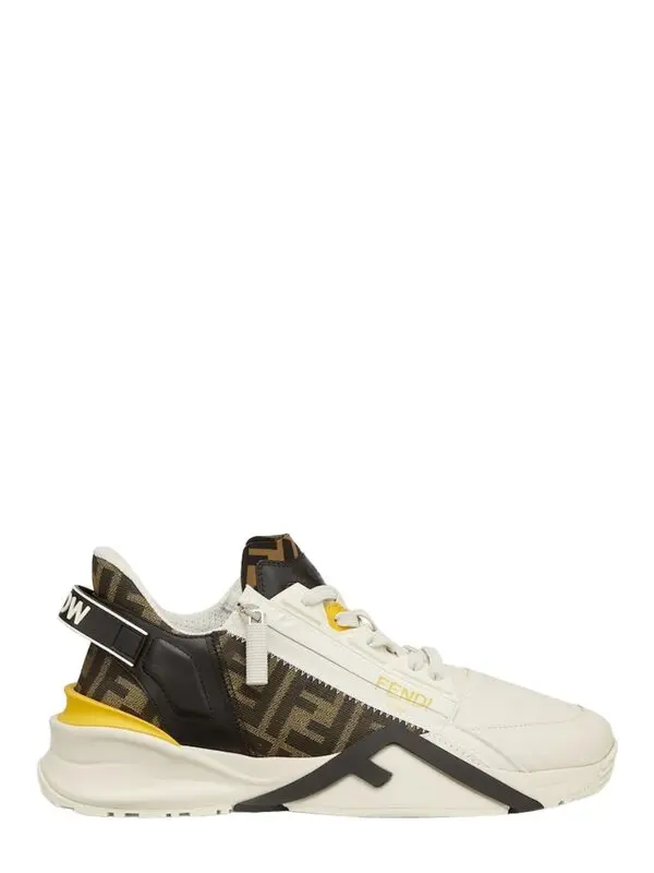 Fendi Flow Color-block Low-top Sneakers - White