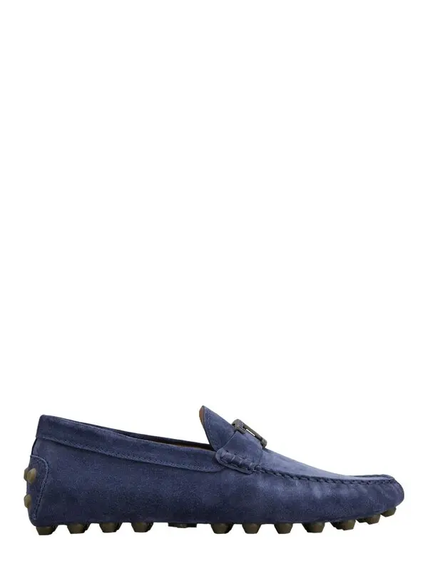 TOD'S Gommino Loafers With Metal T-buckle - Blue