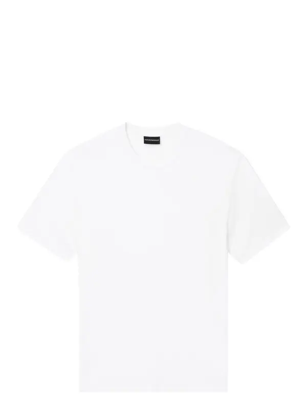 Emporio Armani Short-sleeved Crewneck T-shirt - White