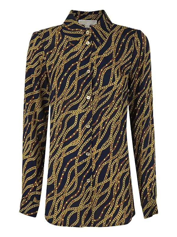 Michael Kors Long Sleeve Graphic Print Shirt - Black