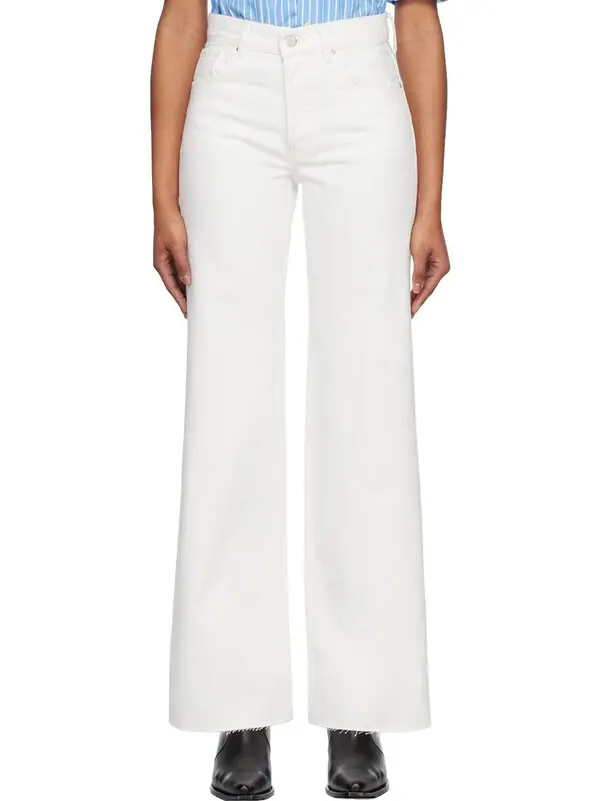 ANINE BING Hugh Wide-leg Jeans - White