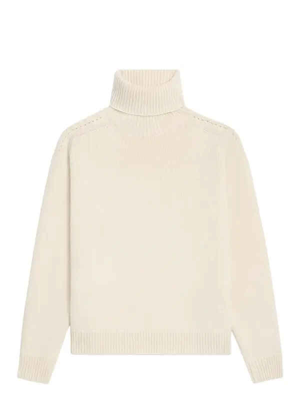 Celine Seamless Cashmere Turtleneck Sweater - Ivory