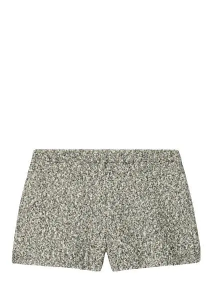 Tory Burch Tweed Speckled Shorts - Black Truffle