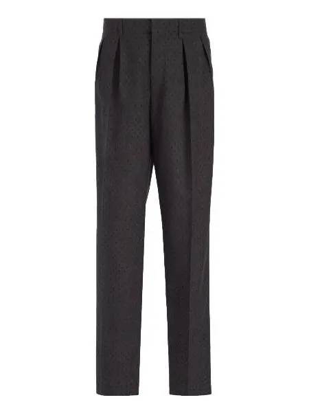 Dior Polka Dot Tapered Trousers - Black