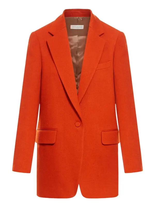 Dries Van Noten Single Breasted Jacket - Rust