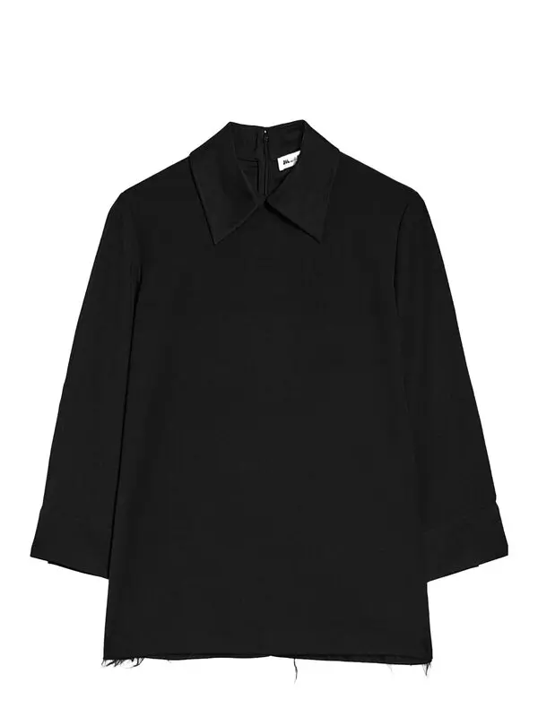 JIL SANDER Three-quarter Sleeve Coat - Black