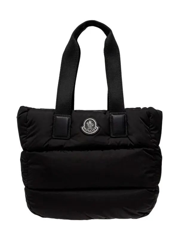Moncler Logo Patch Padded Tote Bag - Black