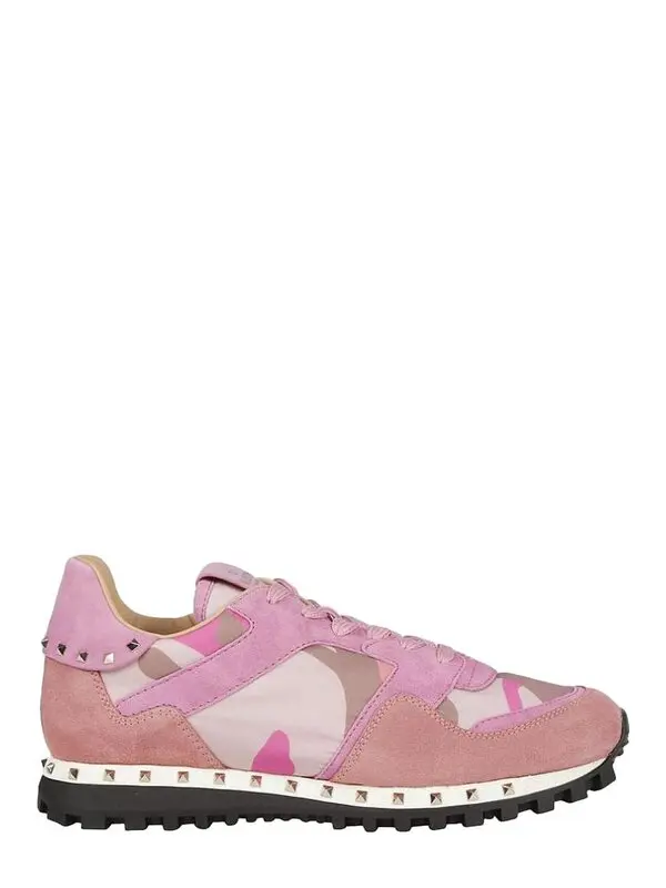 Valentino Garavani Logo Camouflage Sneakers - Pink