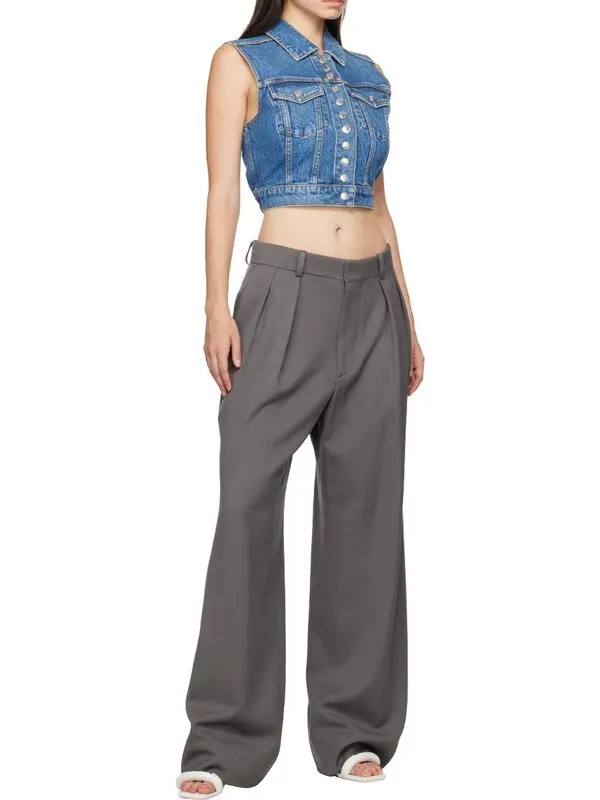 Alexander Wang Sleeveless Denim Vest - Dark Blue