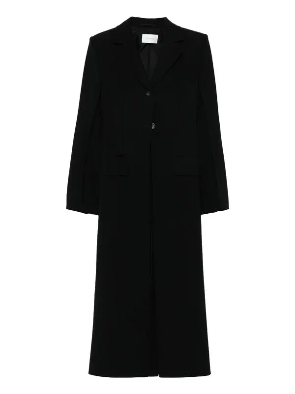 Sportmax Long Sleeve Coat - Black