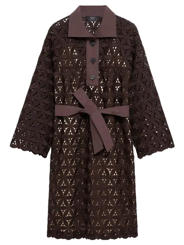 Max Mara Long-sleeved Belted Dress - Black