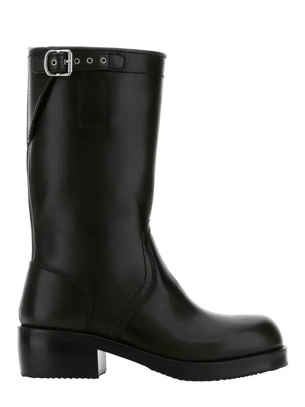 Dries Van Noten Buckled Biker Boots - Black