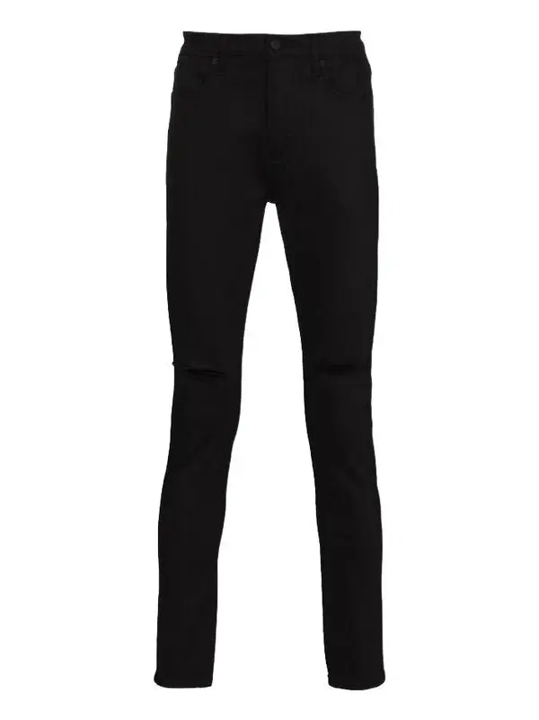Ksubi Ace Slice Skinny Jeans With Knee Slits - Black
