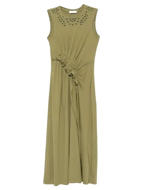 Ulla Johnson Jeune Sleeveless Dress With Slit - Green