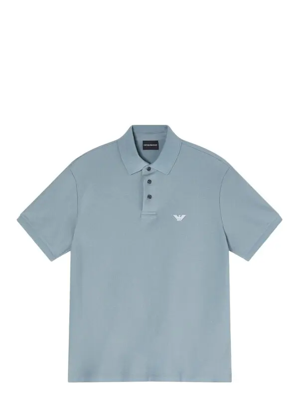 Emporio Armani Short Sleeve Polo Shirt - Blue