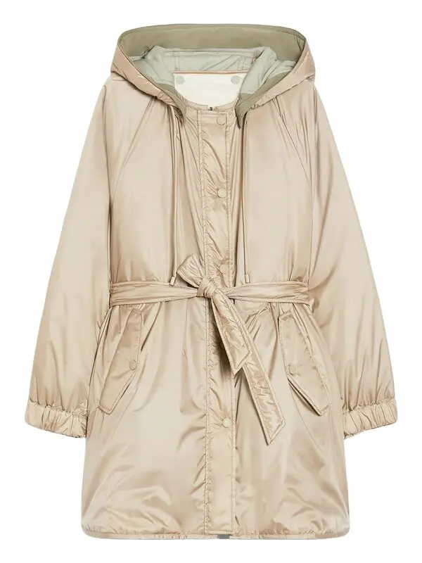 Max Mara Belted Drawstring Coat - Beige