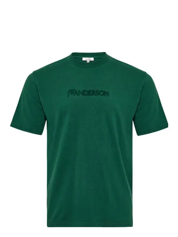 J.W.ANDERSON Logo-embroidered T-shirt - Dark Green