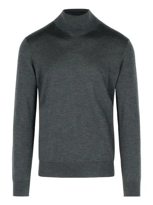 Zegna Long-sleeved Turtleneck Jumper - Grey