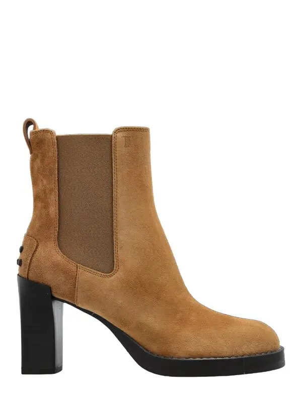 TOD'S 80mm Suede Chelsea Boots - Brown
