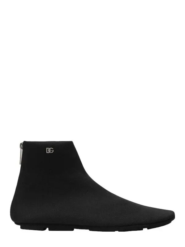 Dolce & Gabbana Stretch Mesh Ankle Boots - Black