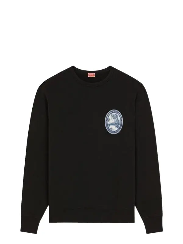 Kenzo Tiger Patch Crewneck Sweatshirt - Black
