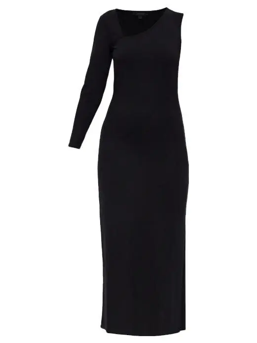 ALLSAINTS Ari Asymmetrical One-sleeve Maxi Dress - Black