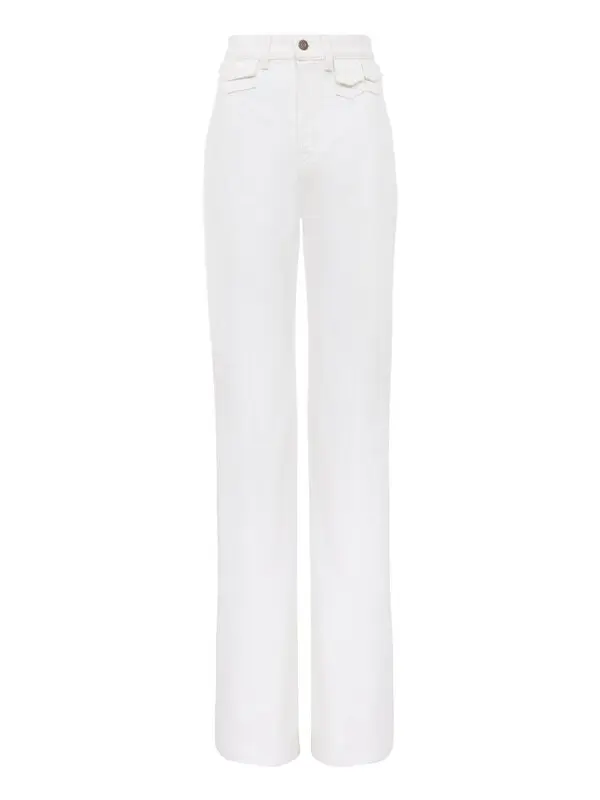 Chloé High-waisted Flared Jeans - White