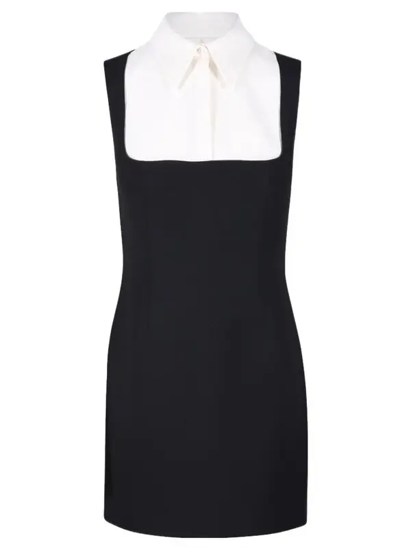 Valentino Garavani Collared Sleeveless Mini Dress - Black