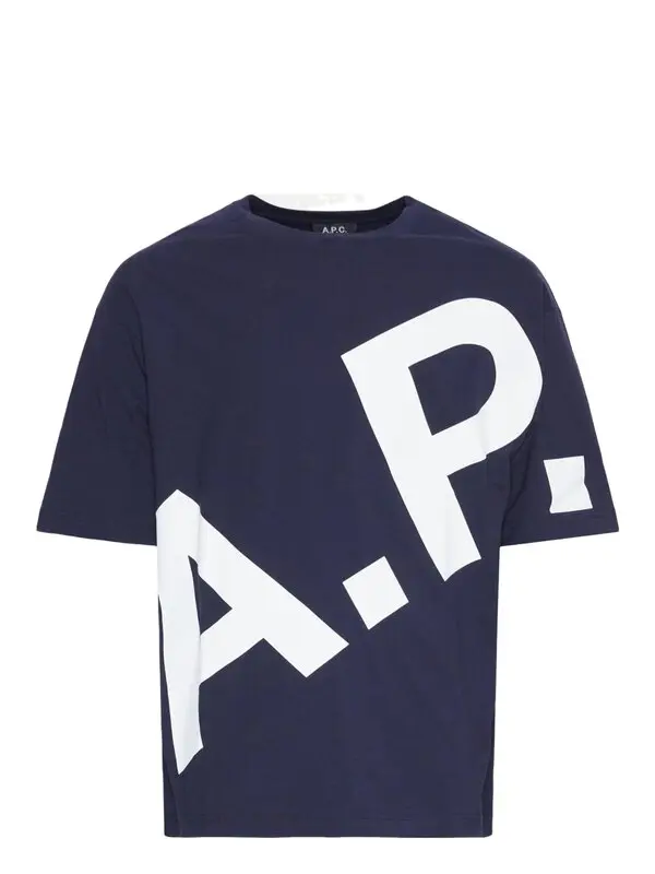 A.p.c. Logo-printed Cotton T-shirt - Black